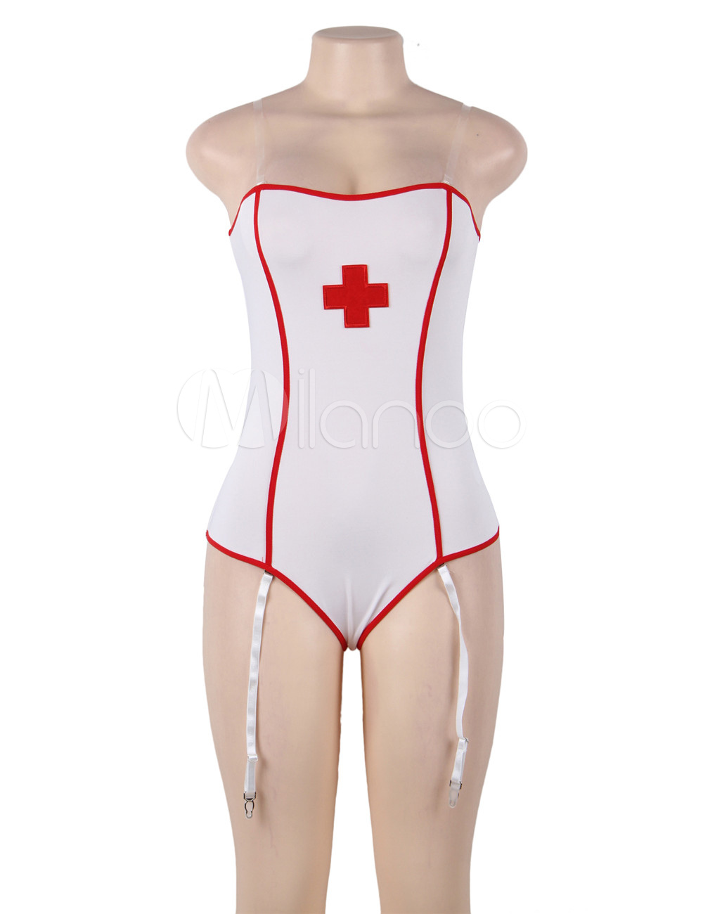 Sexy Nurse Costume Plus Size Bedroom Costume Women 4 Piece Lingerie