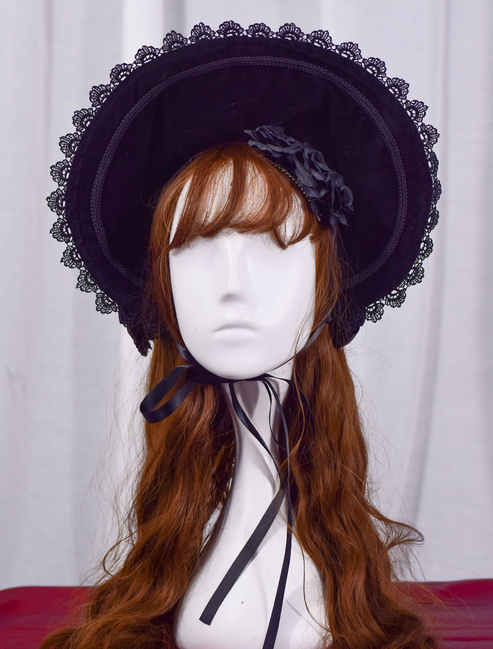 Gothic Black Velour Stylish Lolita Hat - Milanoo.com