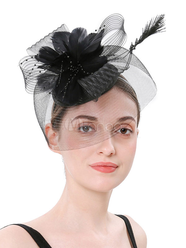 Hochzeit Fascinator Hut Party Haarschmuck Federn Royal Bridal ...