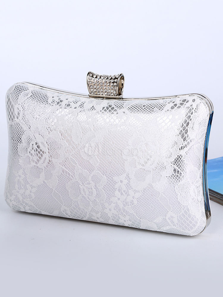 Borsette da sera in pizzo con strass per sposa e strass - Milanoo.com