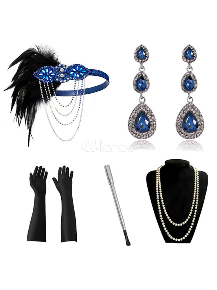 Flapper Bandeau Ensemble Années 1920 Great Gatsby Femmes Perles Collier ...