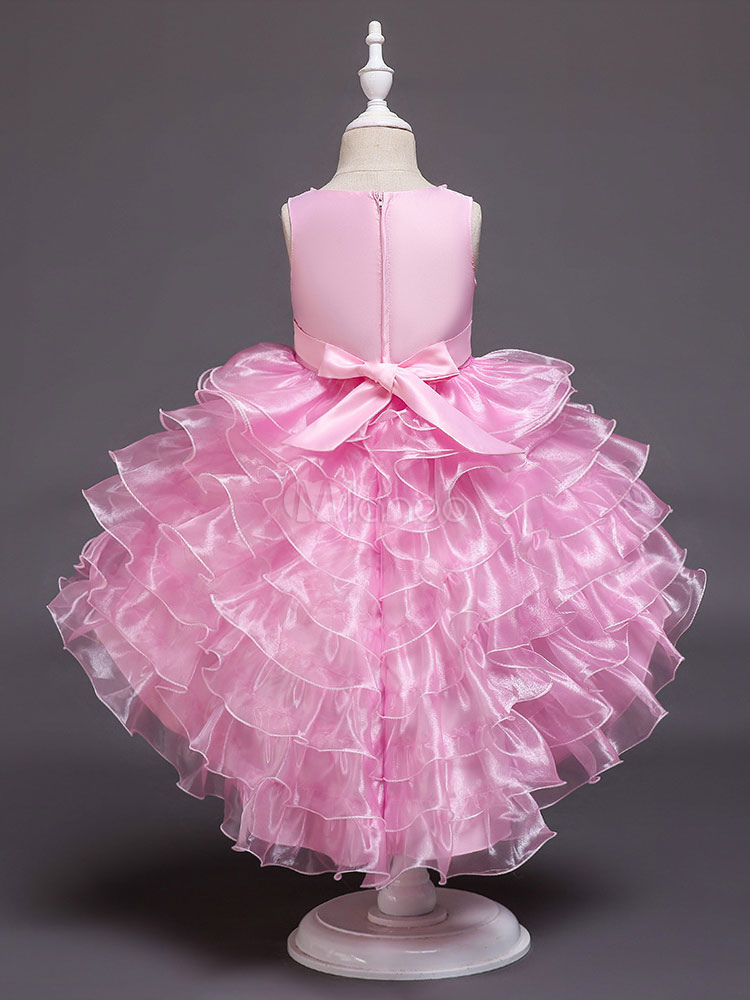 Wedding Flower Girl Dress Ruffles Kids Formal Party Dress - Milanoo.com