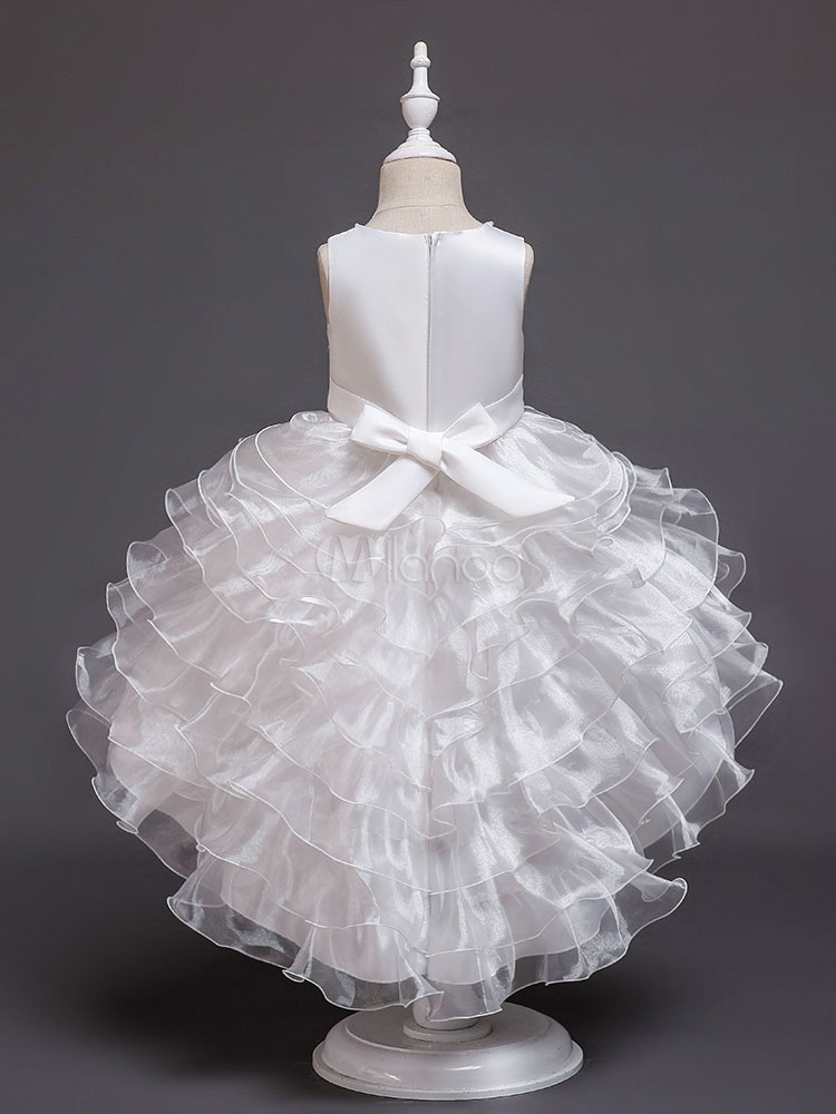 Wedding Flower Girl Dress Ruffles Kids Formal Party Dress - Milanoo.com