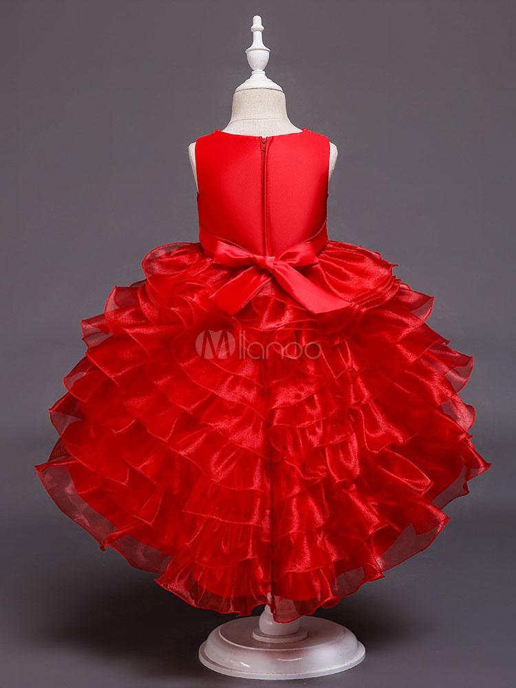 Wedding Flower Girl Dress Ruffles Kids Formal Party Dress - Milanoo.com