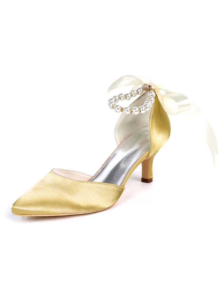 Chaussures de mariage pour femme Chaussures de mariée en satin avec ...