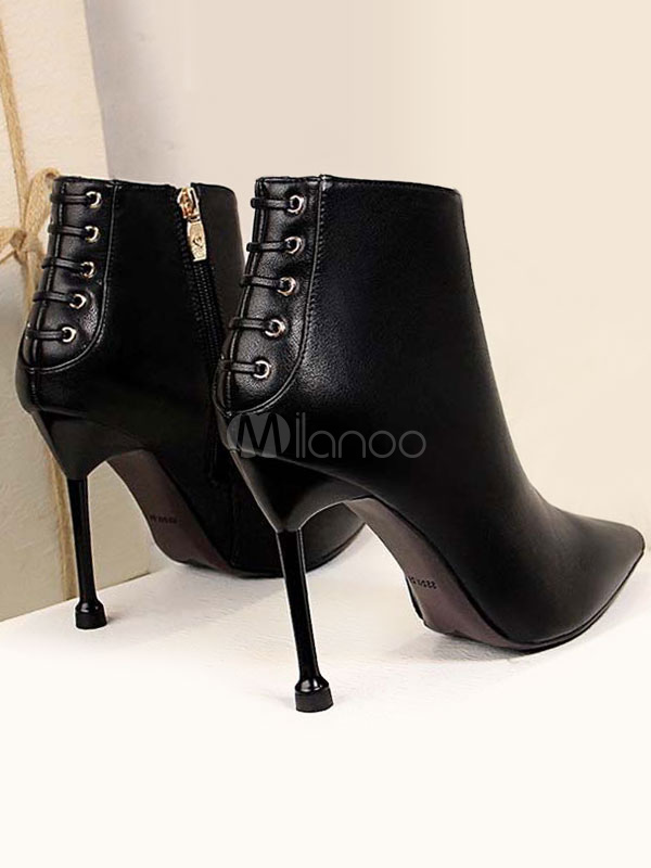 Bottines pour femmes bout pointu talon aiguille 3.9 "bottillons pour le ...