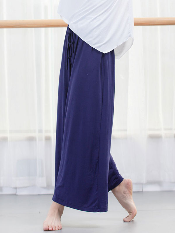 Women Latin Dance Uniform Pant Modal Pleated Wide Leg Dancer Dancing ...