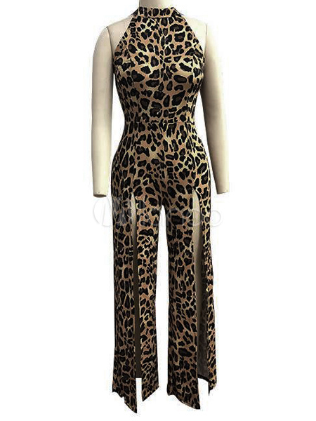 Jumpsuit Damen Overall ärmellos Und Rundkragen Und Reißverschluss Und