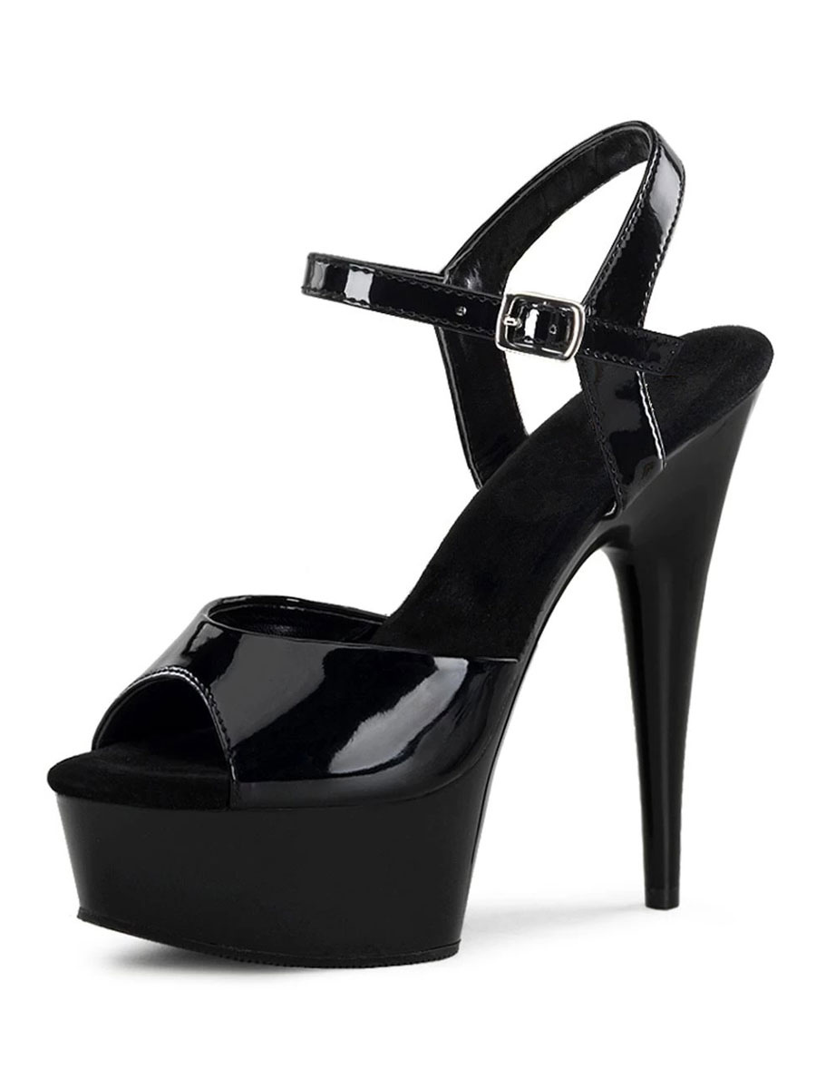 Sandales sexy talon haut plateforme chaussures pole danse - Milanoo.com