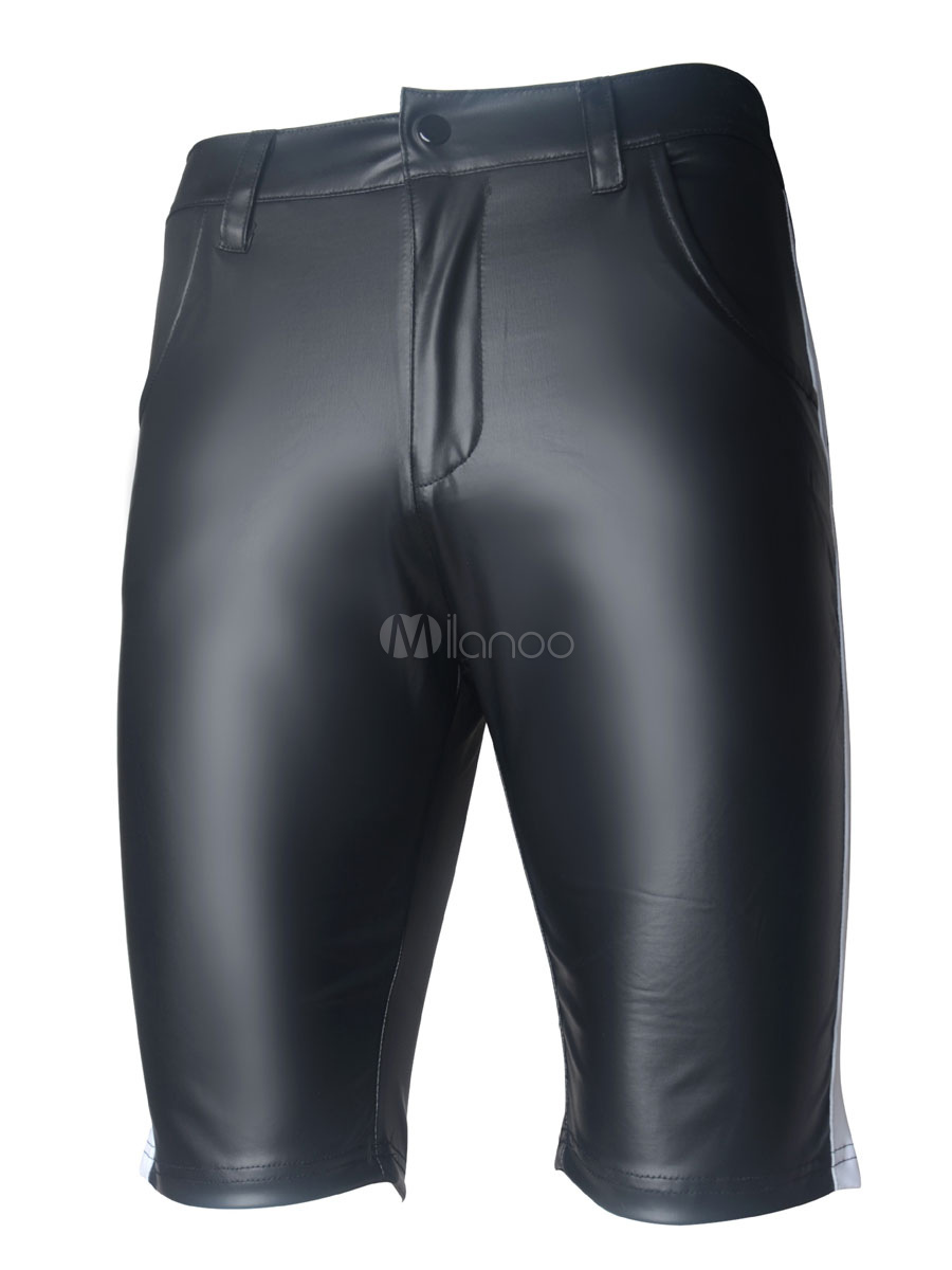 Hommes Costume Sexy Wrestling Pantalons Shorts Synthétique Club De Cuir