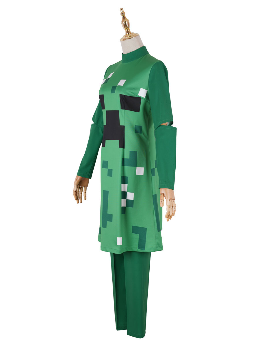 Minecraft Creeper Overall mit Hosen Cosplay Halloween - Costumeslive.com