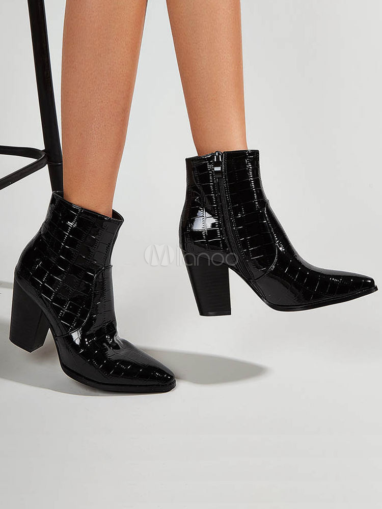 Bottines à Talons Hauts Hiver Femme à Cuir Synthétique Imprimé Animal ...