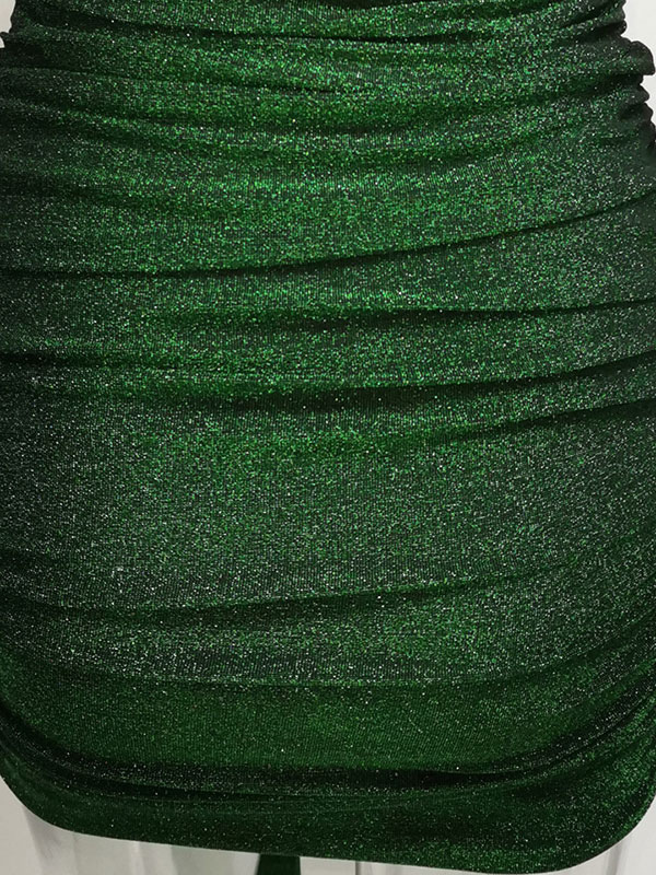 Robes De Clubs Moulantes Femmes En Paillettes Courtes Avec Manches