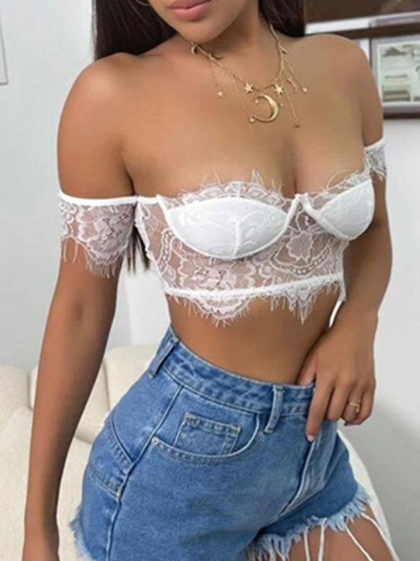 White Cami Top For Women Straps Neck Sleeveless Polyester Sexy Camis