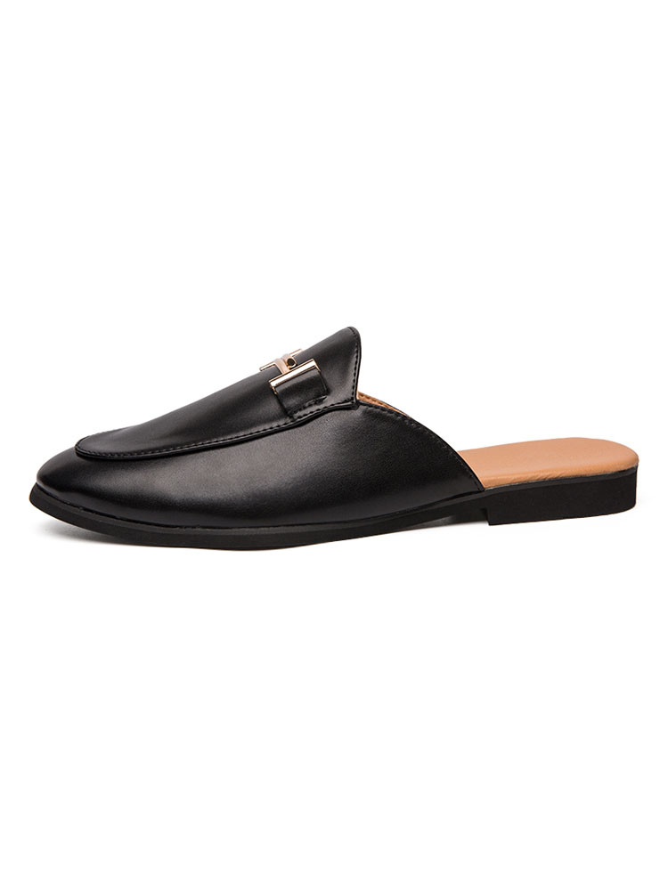 Men's Laofer Mules in White - Milanoo.com