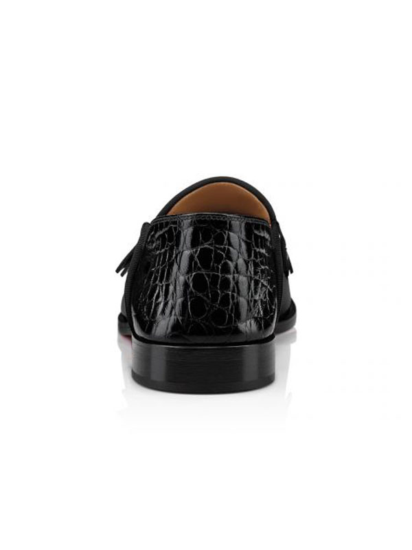 Loafer Shoes For Men Slip-On Metal Details Artwork Round Toe Patent ...