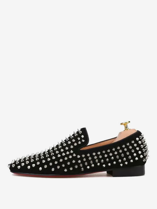 Mens Loafer Shoes Rivets Artwork Slip-On Prom Party Wedding Shoes ...