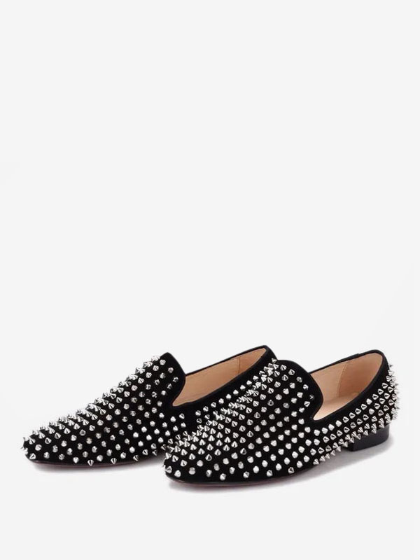 Mens Loafer Shoes Rivets Artwork Slip-On Prom Party Wedding Shoes ...