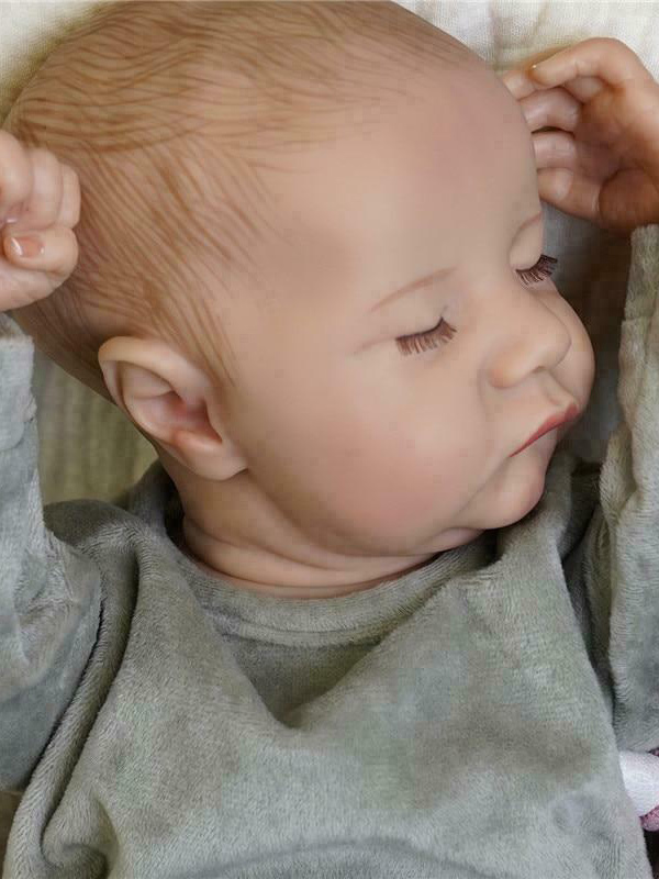 17 inch Reborn Baby Doll Handcrafted Levi Lifelike 3D Skin Collectible ...