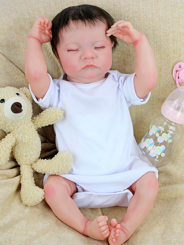 17 inch Reborn Baby Doll Handcrafted Lifelike 3D Skin Collectible Art ...