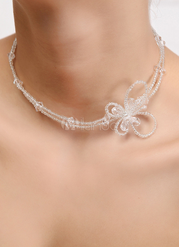 Stylish Weave Chain Bridal Wedding Necklace - Milanoo.com