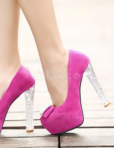 Elegant Bow Chunky Heel Women's Platform Pumps - Milanoo.com