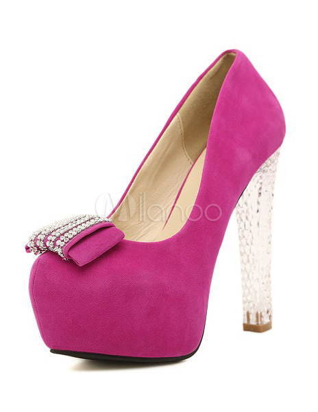 Elegant Bow Chunky Heel Women's Platform Pumps - Milanoo.com