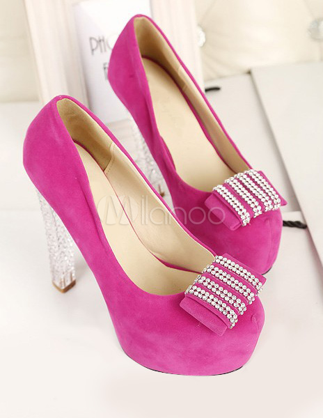 Elegant Bow Chunky Heel Women's Platform Pumps - Milanoo.com