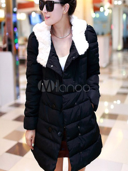 Quilted Zipper Duck Feather Down Jacket for Women - Milanoo.com