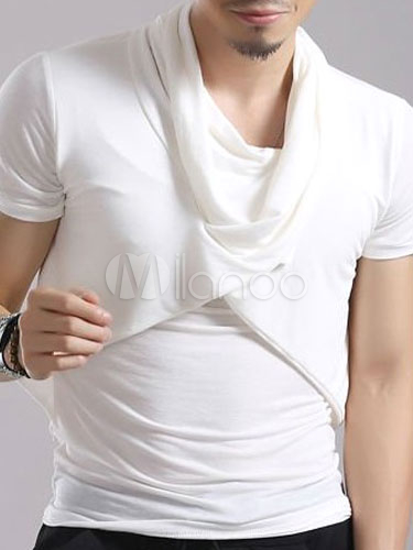 Fake Two Piece Hippies Style Cotton Mens Short Sleeve T Shirt