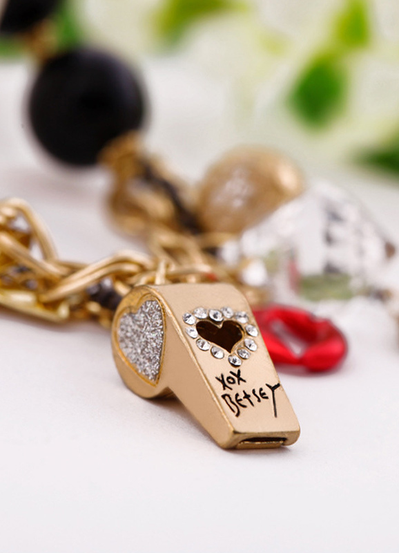 Casual Multi Color Metal Lips Bracelet For Woman - Milanoo.com