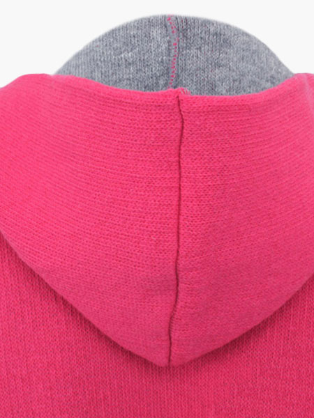 Rose Red Long Hooded Cotton Blend Coat - Milanoo.com