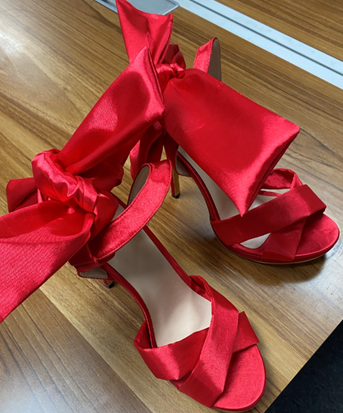 Prom Heels Red Satin Ankle Strap Lace Up Sandals - Milanoo.com